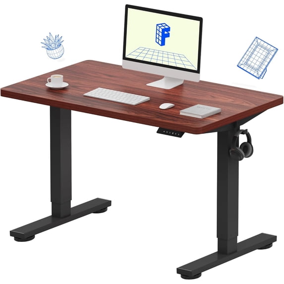 Electric Adjustable Standing Desk, One-Piece Design with 4 Memory ...