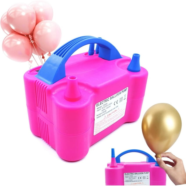 Electric Air Balloon Pump, Portable Dual Nozzle Electric Blower Air ...