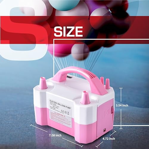 Electric Air Balloon Pump, Portable Dual Nozzle Electric Balloon ...