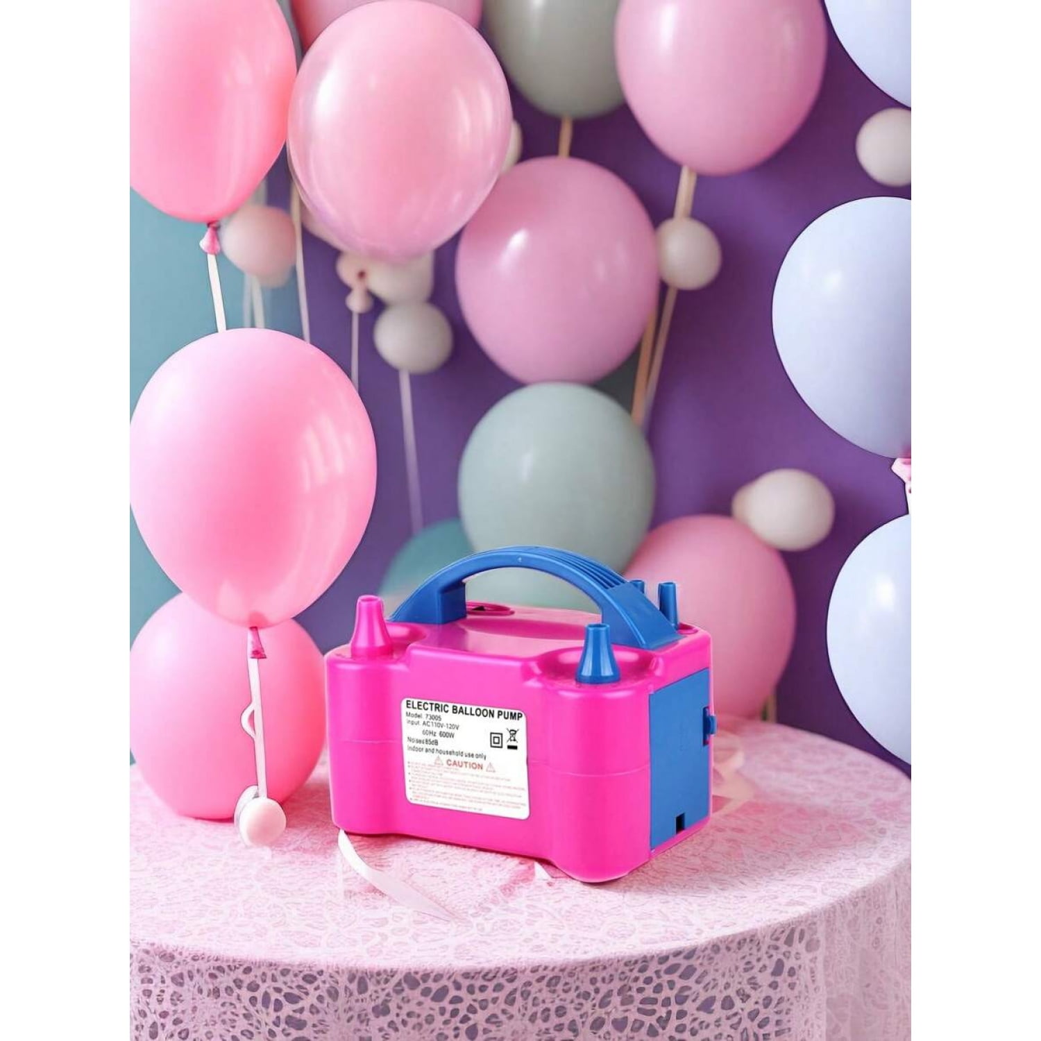 Electric Air Balloon Pump, Portable Dual Nozzle Electric Balloon ...