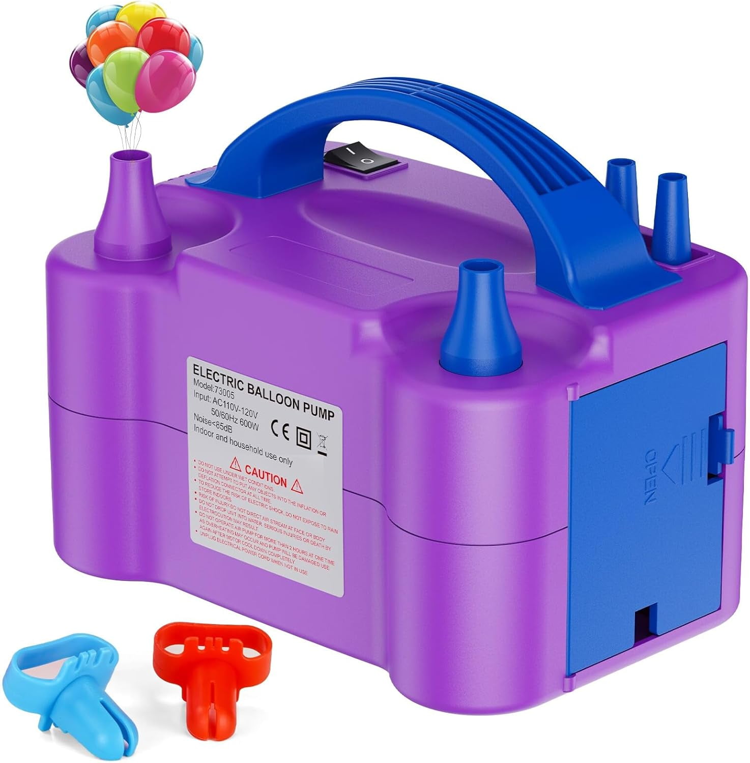 Electric Air Balloon Pump, Portable Dual Nozzle Electric Balloon ...