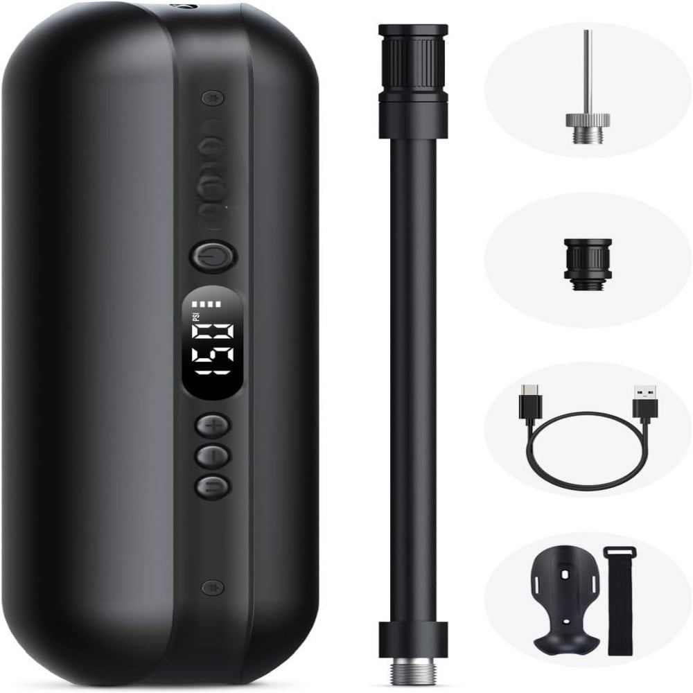 Electric Air Compressor Portable Bicycle Pump Car Tire Inflator, Max ...