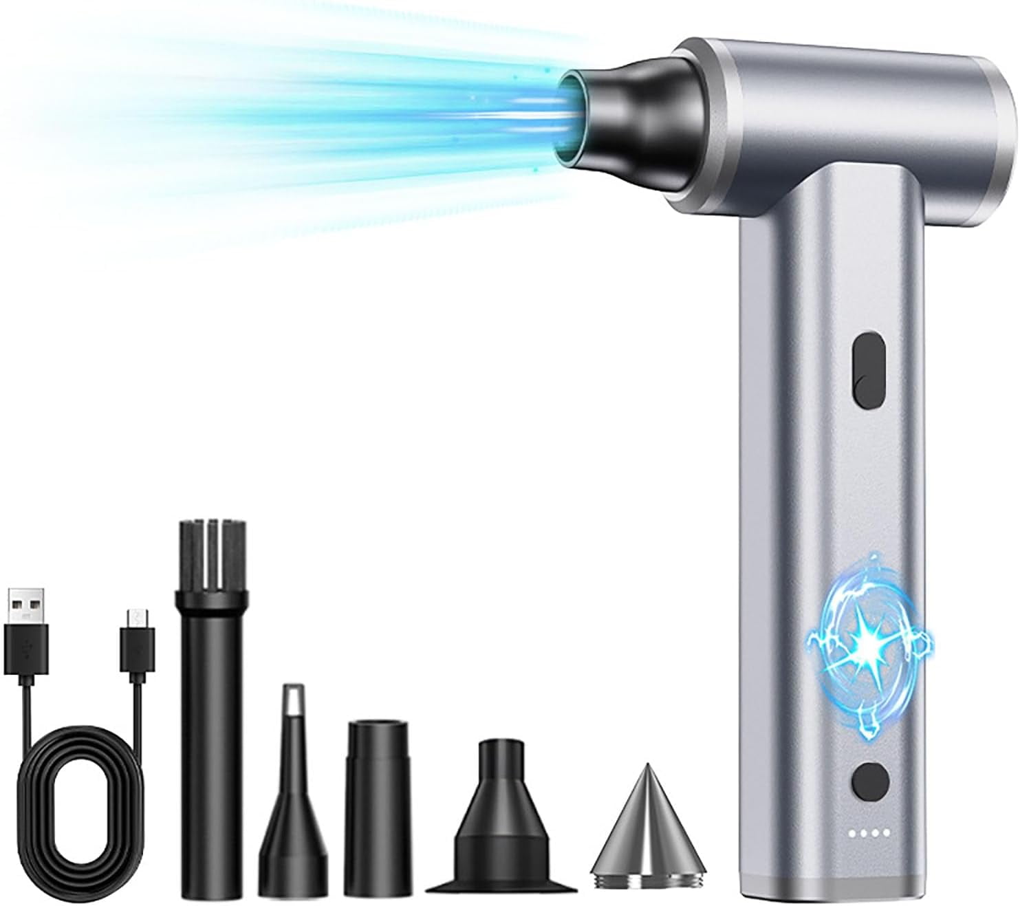 Electric Air Duster,125000 RPM Rechargeable Brushless Motor Handheld ...