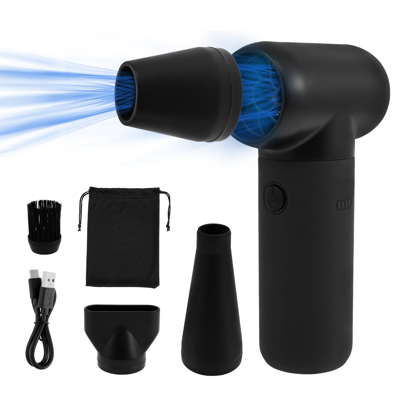 Electric Air Duster 3 Speed Adjustable Mini Jet Blower Rechargeable ...