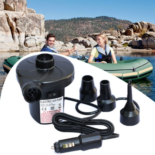 Electric Air Pump Inflator For Bed Mattress Boat Paddling Pool Car Auto ...