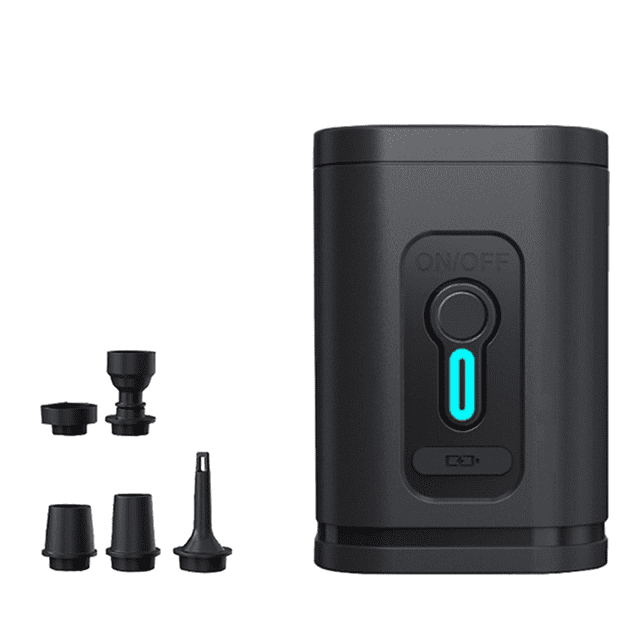 Electric Air Pump with Lights Mini Wireless Air Compressor USB Charging ...