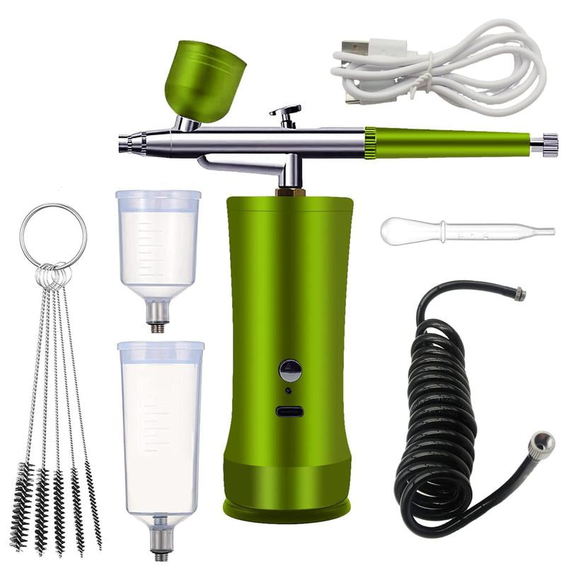 Electric Airbrush Kit with Compressor, Rechargeable Portable Cordless ...