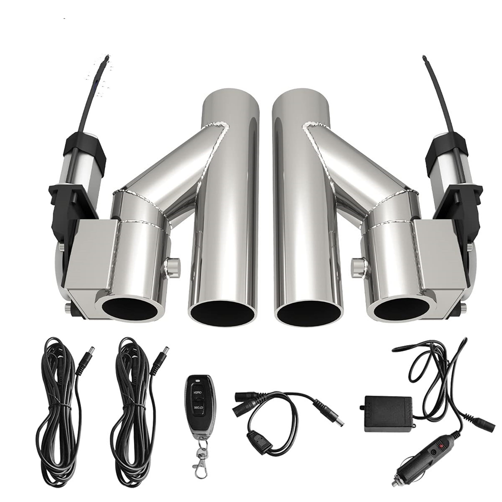 Electric Alloy Steel Exhaust Cutout Valve 2.0 Inch Catback Single Y ...