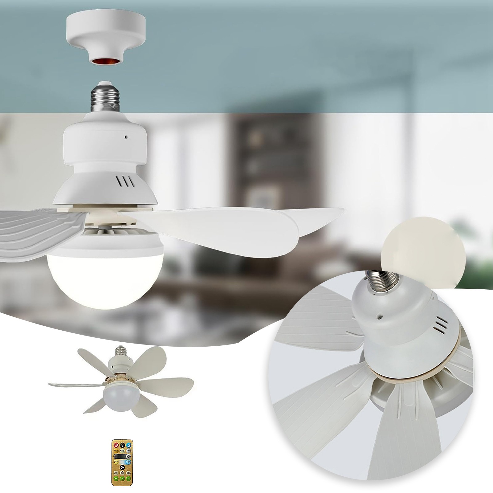 Electric Appliance Plug In Fan With Remote Control 16.5 Inch Screw ...