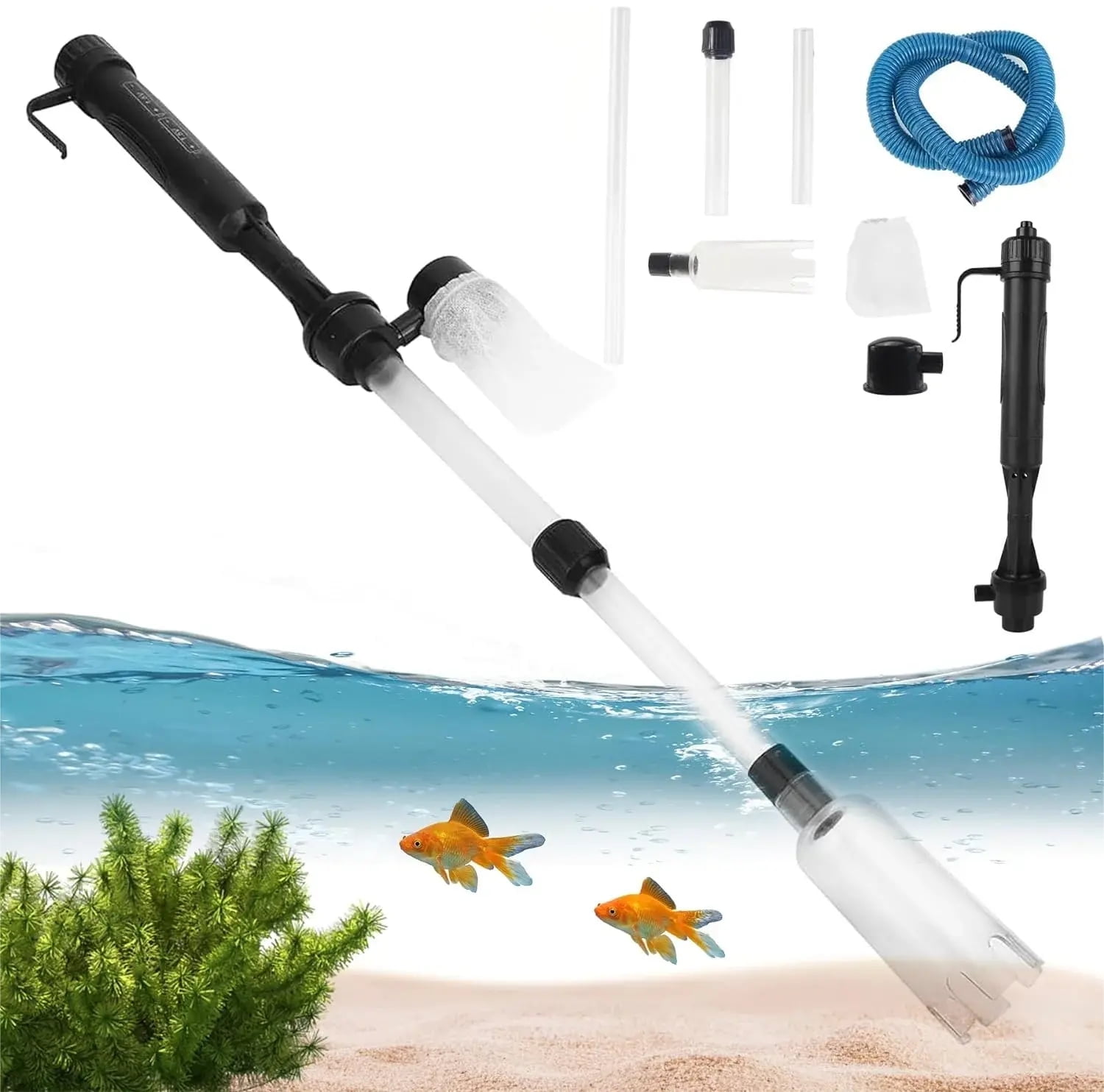 Electric Aquarium Gravel Cleaner Fish Tank Vacuum Gravel Cleaner,Water ...