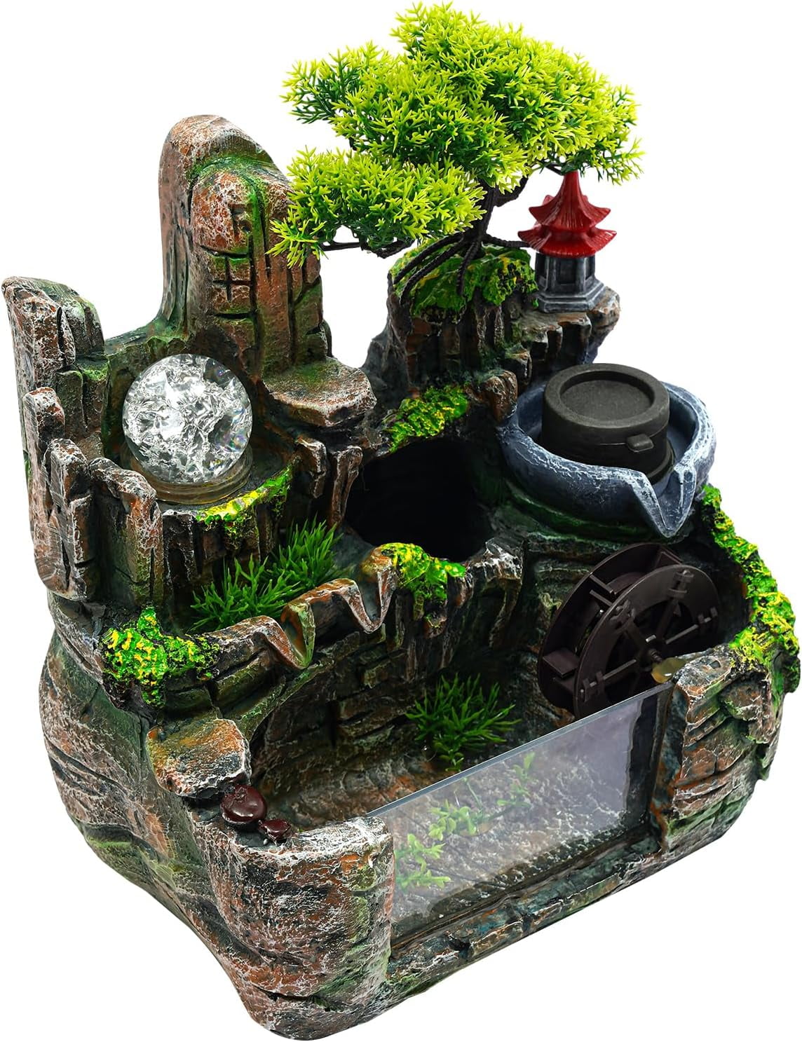 Electric Artificial Rockery Desktop Water Fountain Decor Office Decor ...