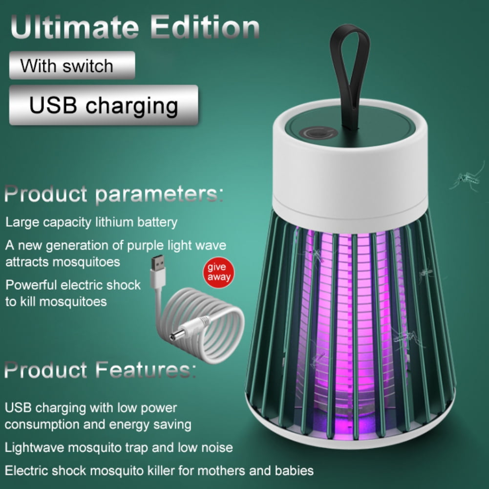 Electric Attack Mosquito Lamp Indoor Outdoor USB Charging Mosquito ...