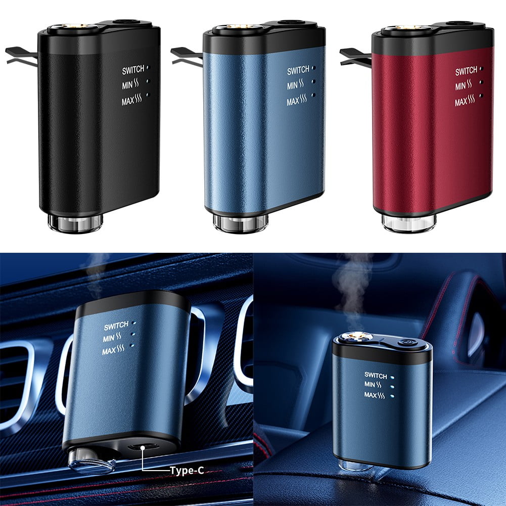 Electric Auto Air Diffuser Aroma Car Vent Humidifier Mist Wood Black ...