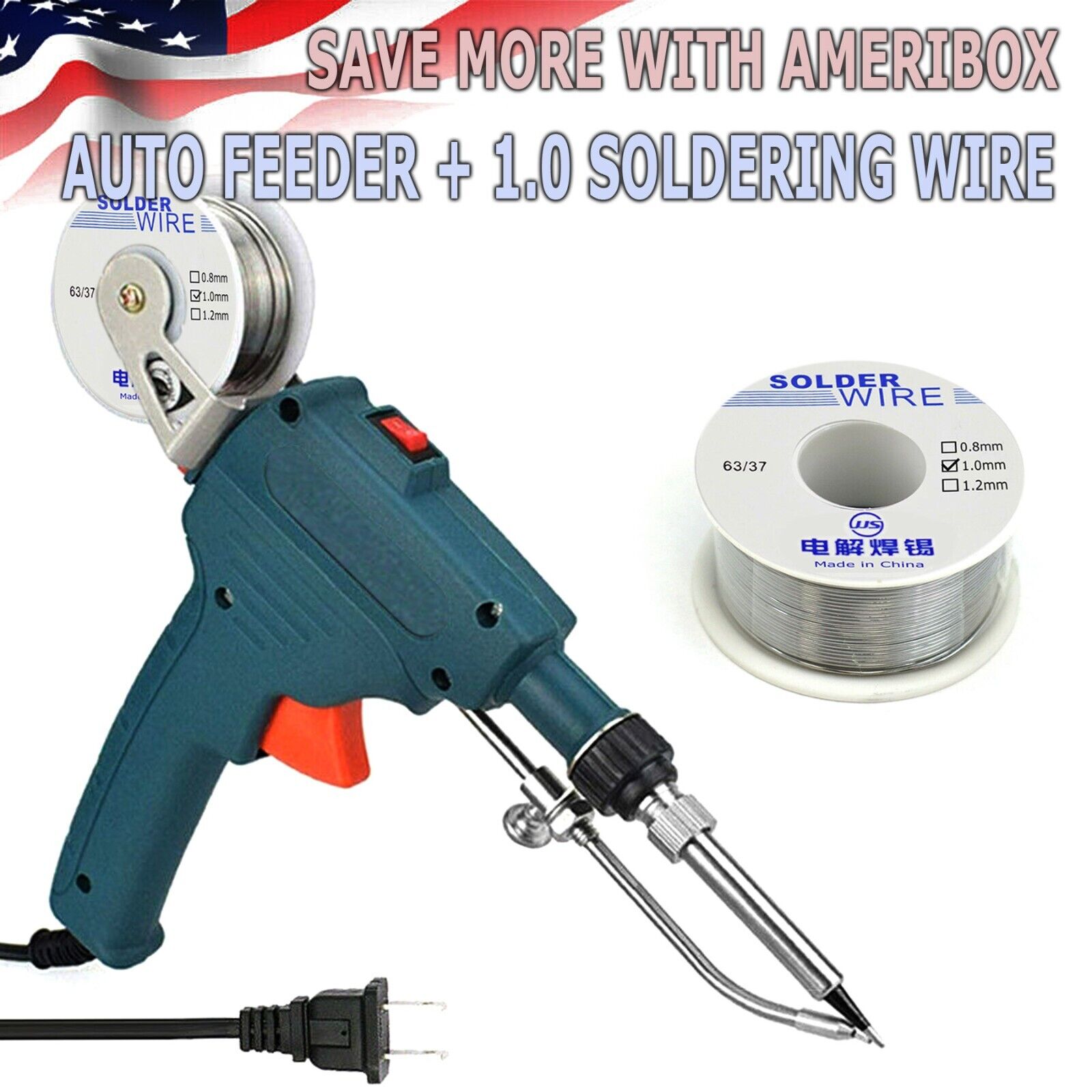 Electric Auto Soldering Iron Gun Kit Hand-Held Tweezers Wire Welding ...