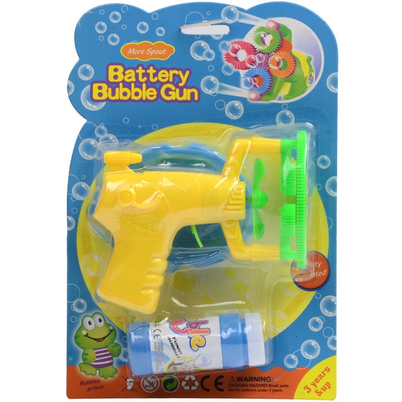 Electric Automatic Bubble Blower Maker Machine Gun with Mini Fan Kids ...