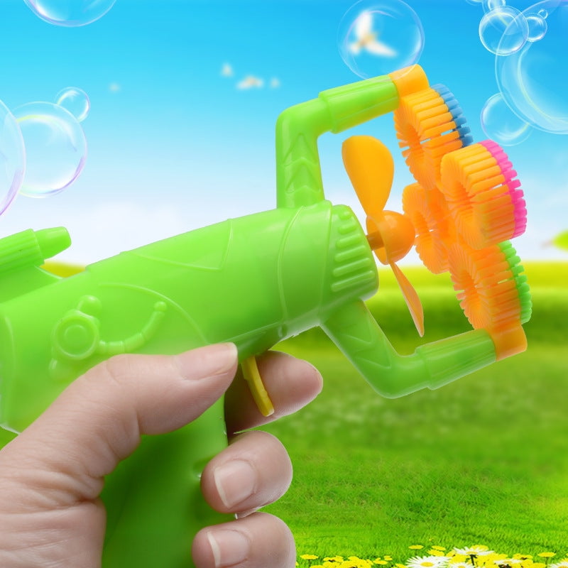 Electric Automatic Bubble Blower Maker Machine Gun with Mini Fan Kids ...