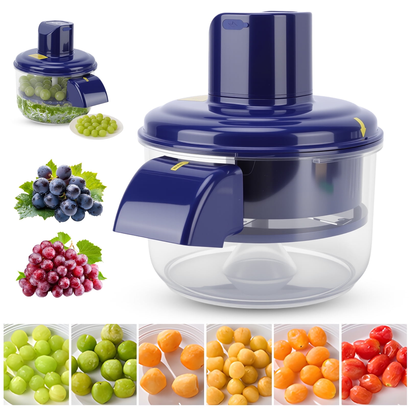 Electric Automatic Grape Peeling Machine,USB-C Charging,One-Button ...