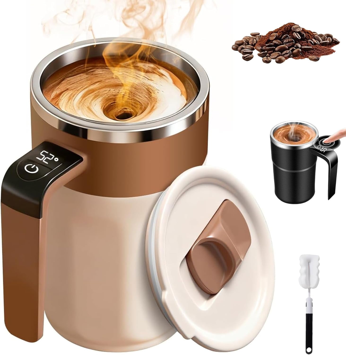 Electric Automatic Magnetic Self-Stirring Smart Coffee Mug Mixer 13.5oz ...
