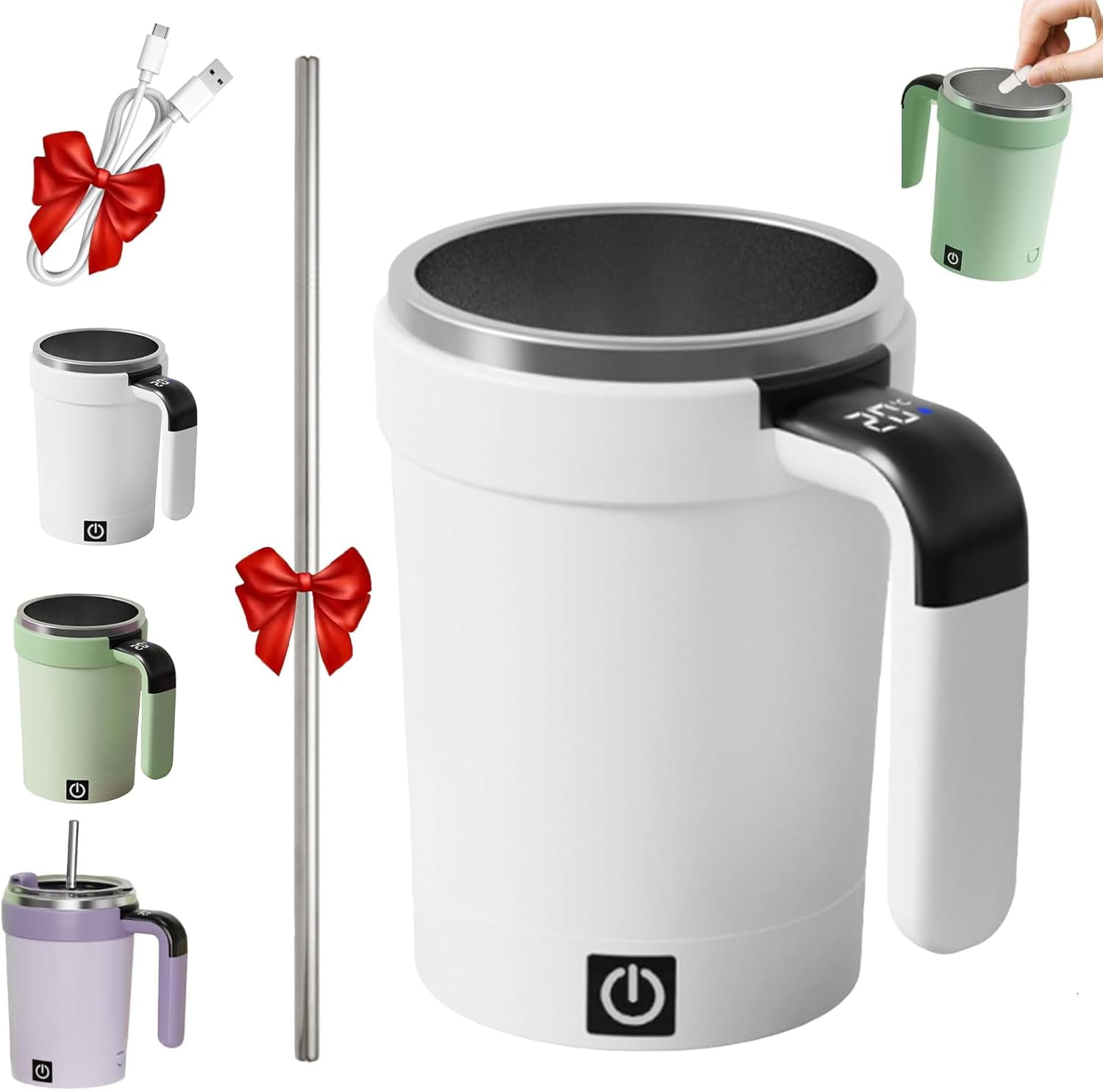 Electric Automatic Magnetic Stirring Coffee Mug, 2026 Upgraded ...