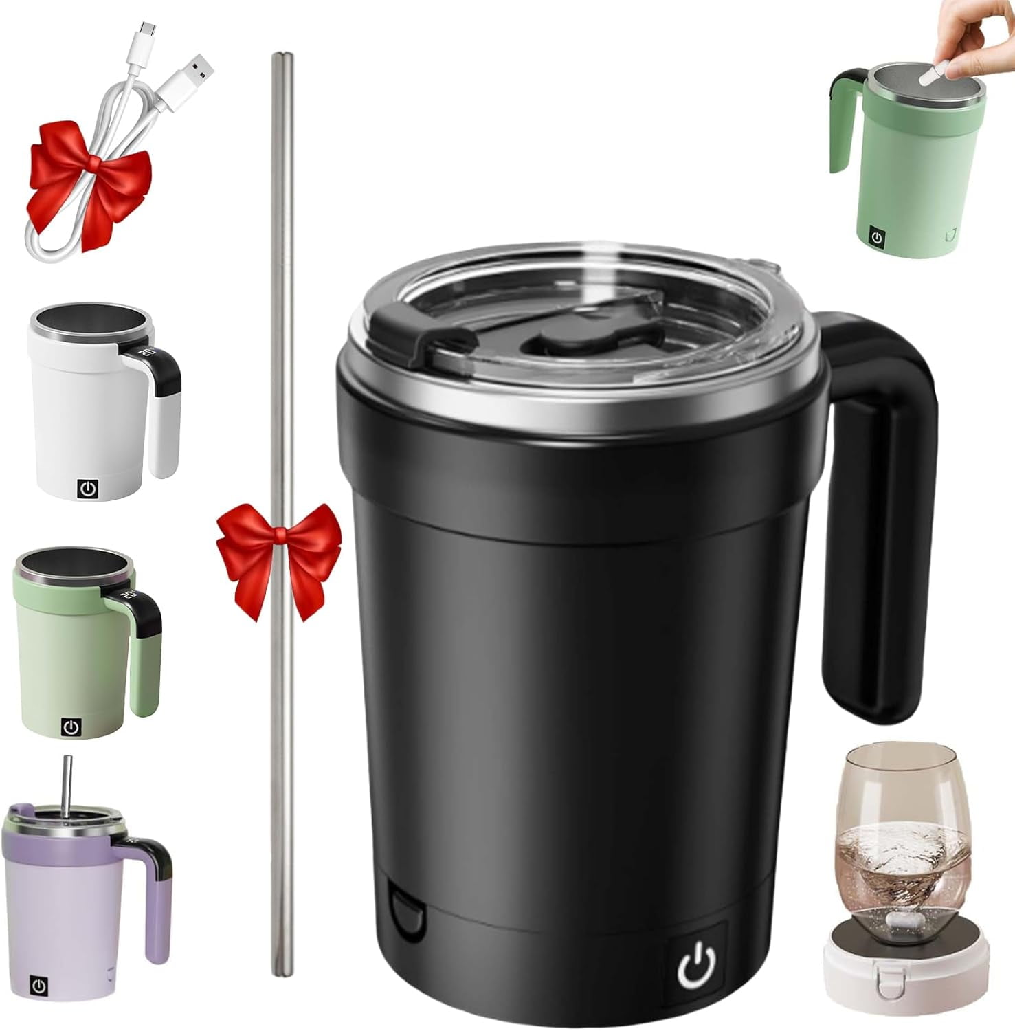 Electric Automatic Magnetic Stirring Coffee Mug, 2026 Upgraded ...