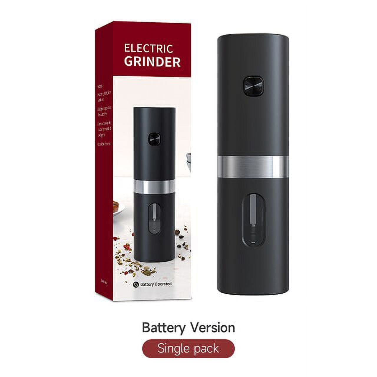 Electric Automatic Salt and Pepper Grinder Set Mill Refillable Spice ...