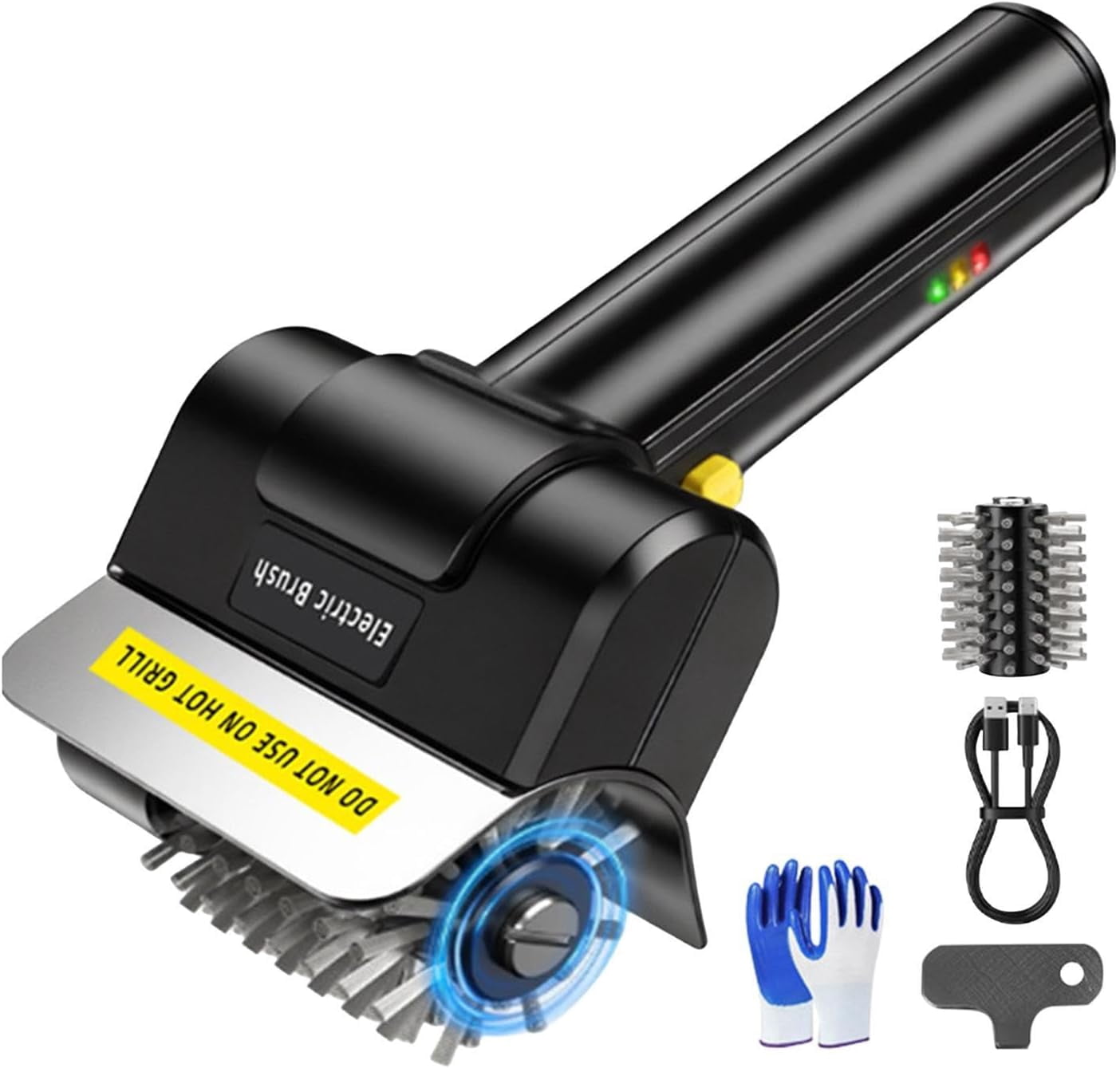 Electric BBQ Brush 1100Rpm High Torque Steel Wire Bristle Rechargeable ...