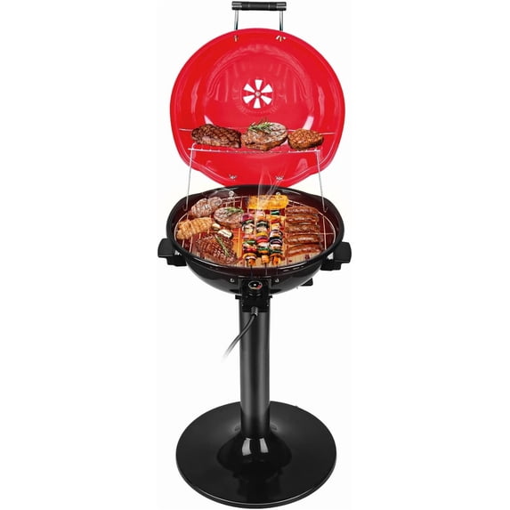 Electric BBQ Grill 15-Serving Indoor/Outdoor Electric Grill for Indoor ...