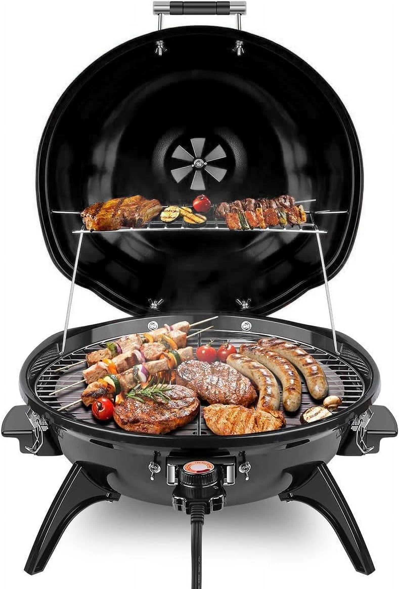 Electric BBQ Grill 15-Serving Outdoor Electric Grill for Party, Patio ...