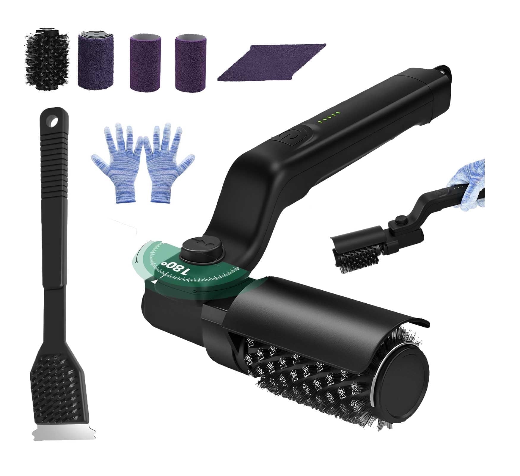 Electric BBQ Grill Cleaner Brush with Scraper for Outdoor Grills ...
