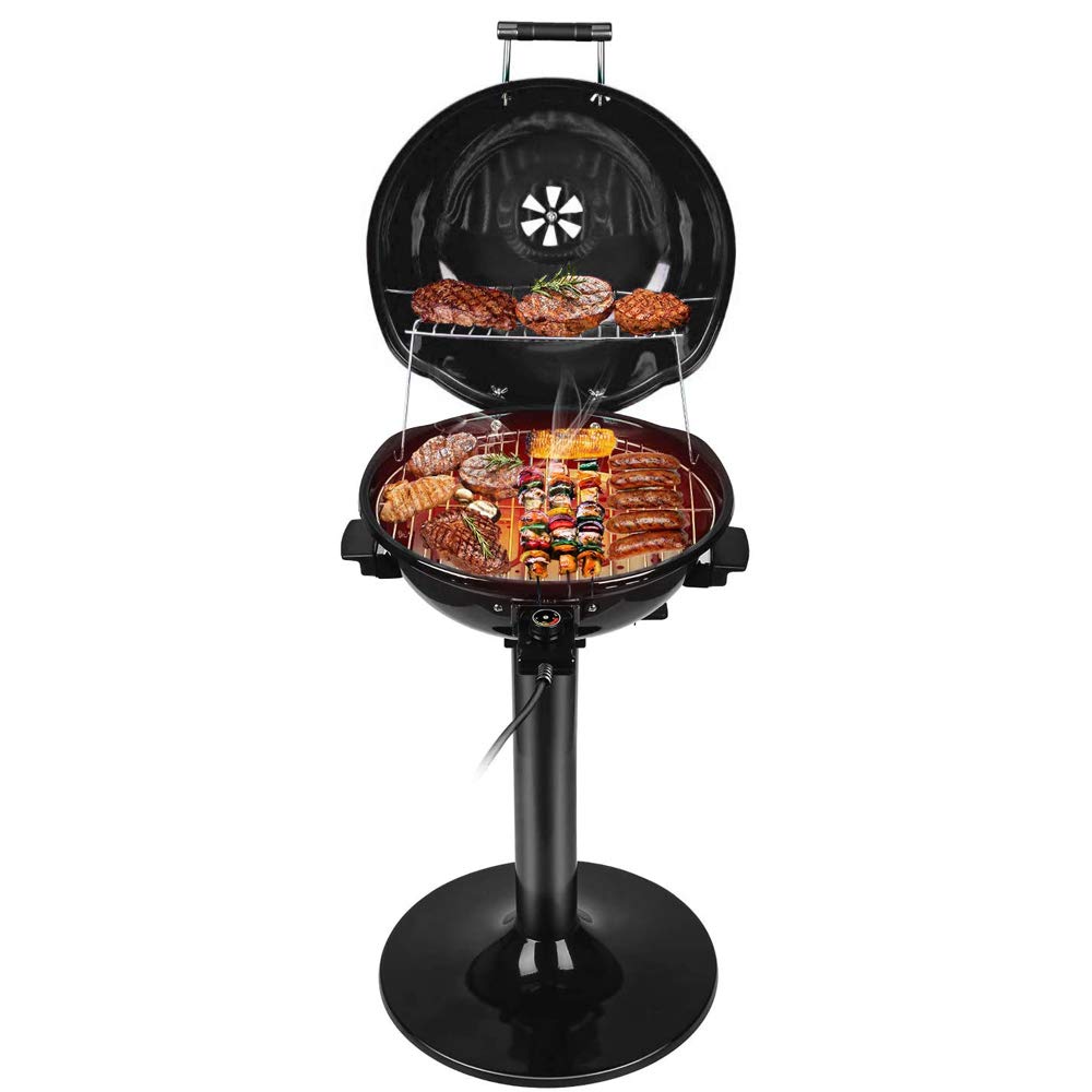 Electric BBQ Grill Techwood 15-Serving Indoor/Outdoor Electric Grill ...