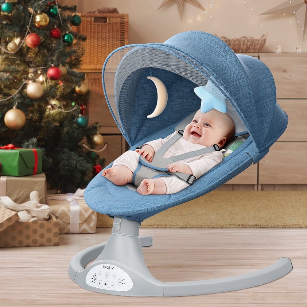 Electric Baby Swing, Bioby Infant Swing Chair Rocker with Remote ... Electric Baby Swing, Bioby Infant Swing Chair Rocker with Remote ...