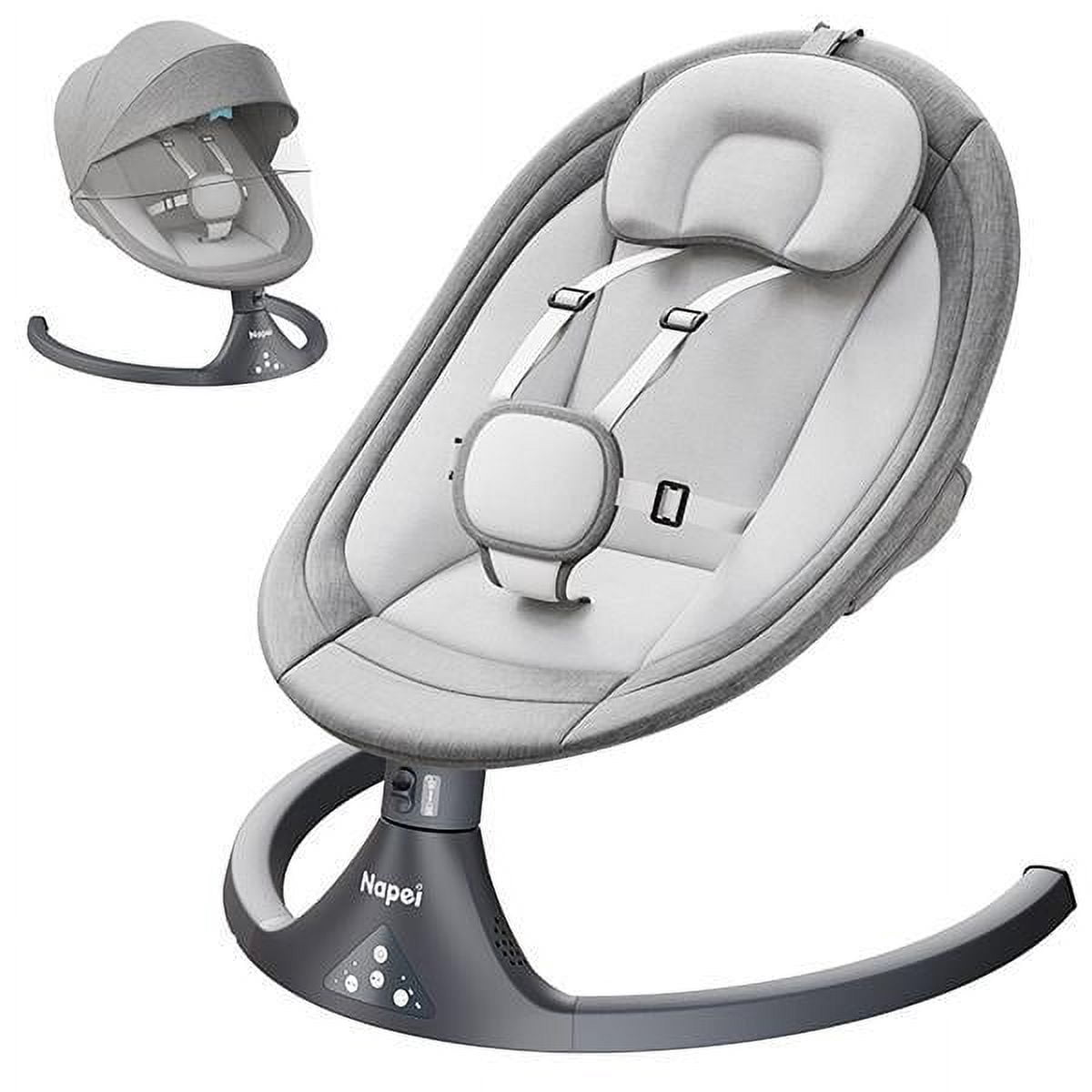 Electric Baby Swing with 5 Sway Speeds, Remote Control, Bluetooth ...