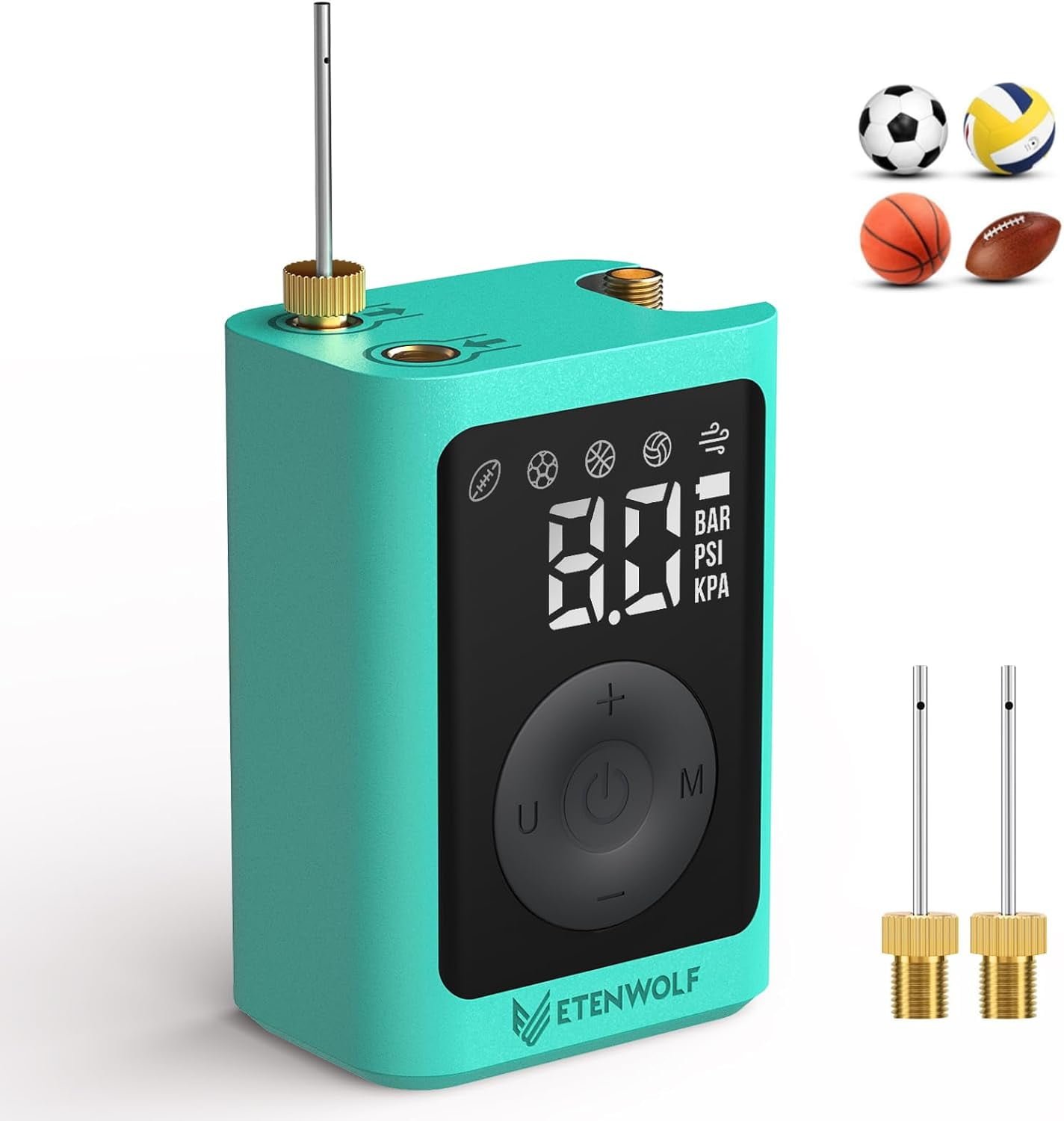 Electric Ball Pump Inflation & Deflation 2-17PSI, 2600mAh Basketball ...