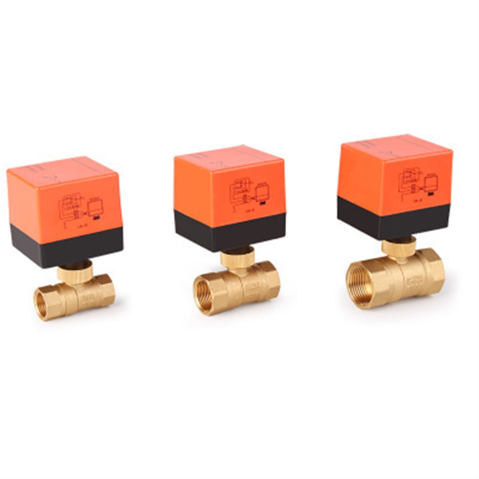 Electric Ball Valve,DN15-50 3-wire 2-way Control Brass Thread Electric ...