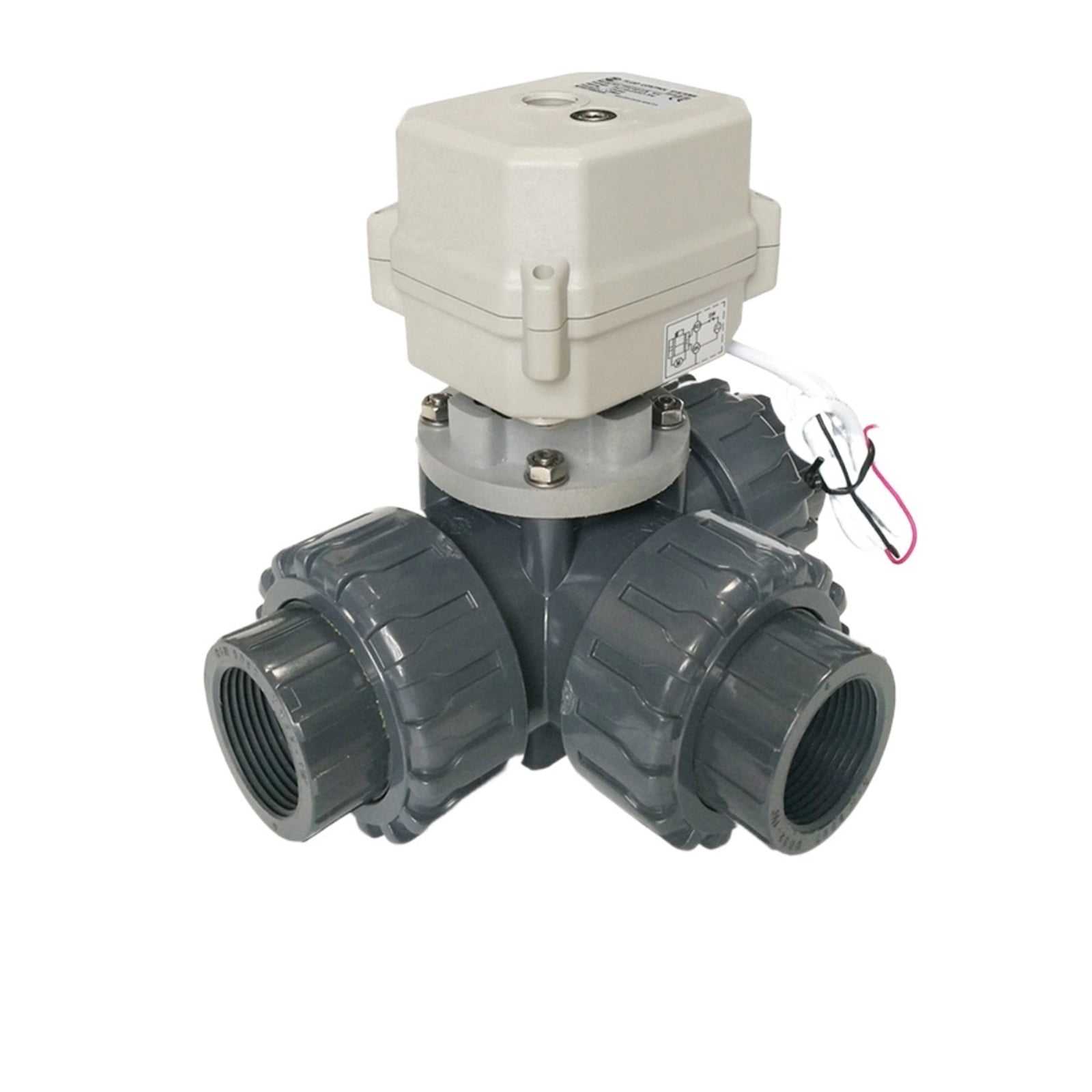 Electric Ball Valve DN40 3-WAY Electric Motorized Ball Valve 11/2 ...