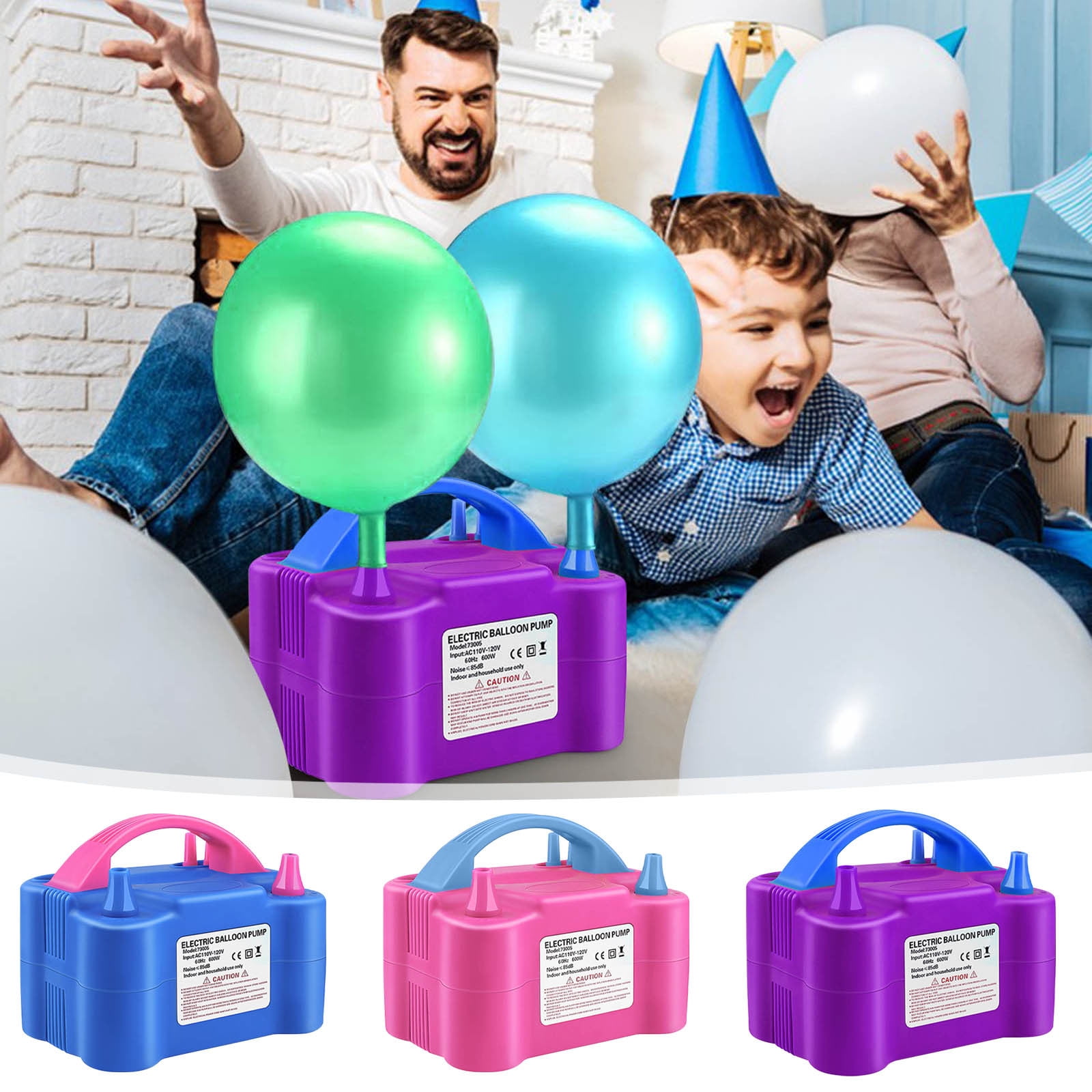 Electric Balloon Pump,110V 600W Balloon Blower With Dual Nozzle,50/60Hz ...