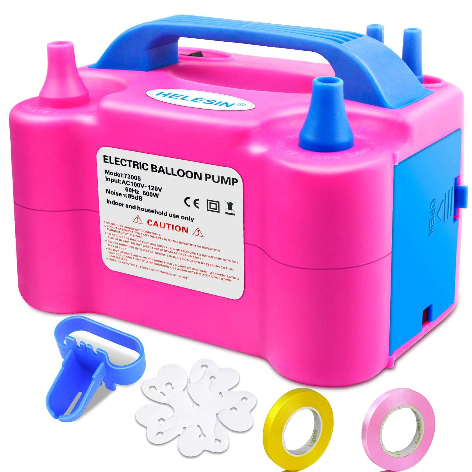 Electric Balloon Pump 600W – Dual Nozzle Balloon Inflator for Party ...