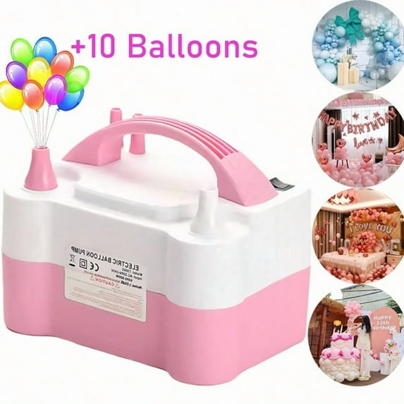 Electric Balloon Pump Air Inflator Portable Automatic Double Nozzle ...