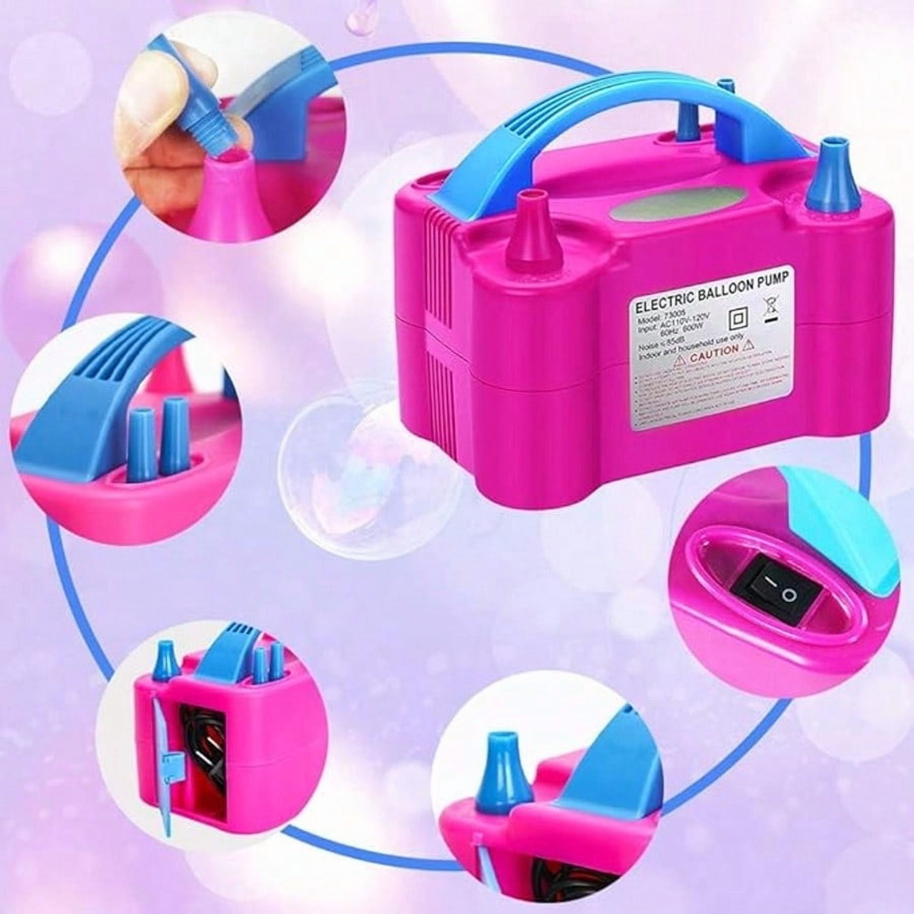 Electric Balloon Pump Air Inflator Portable Automatic Double Nozzle ...