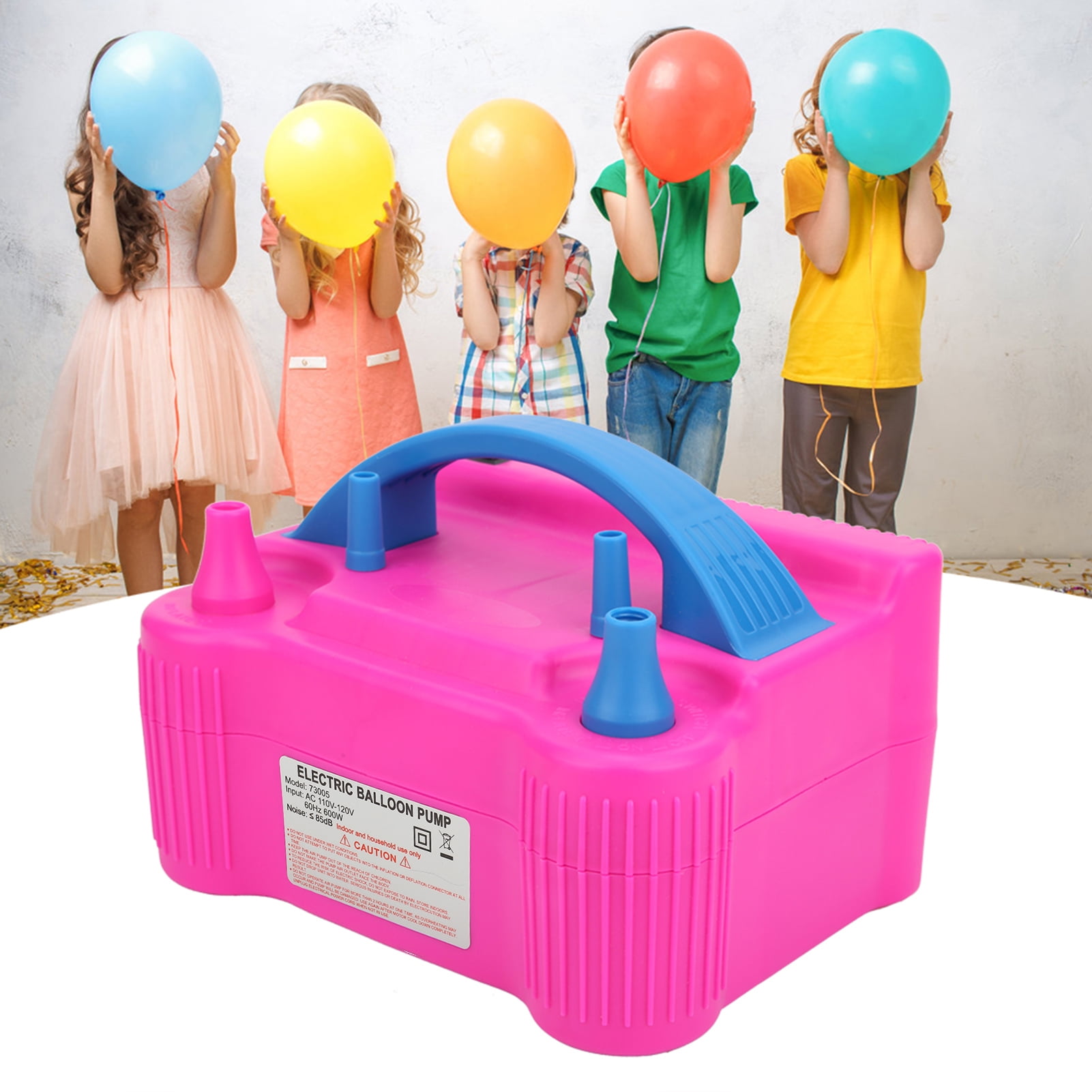 Electric Balloon Pump Blower Air Inflator 2 Nozzle Small Portable High ...