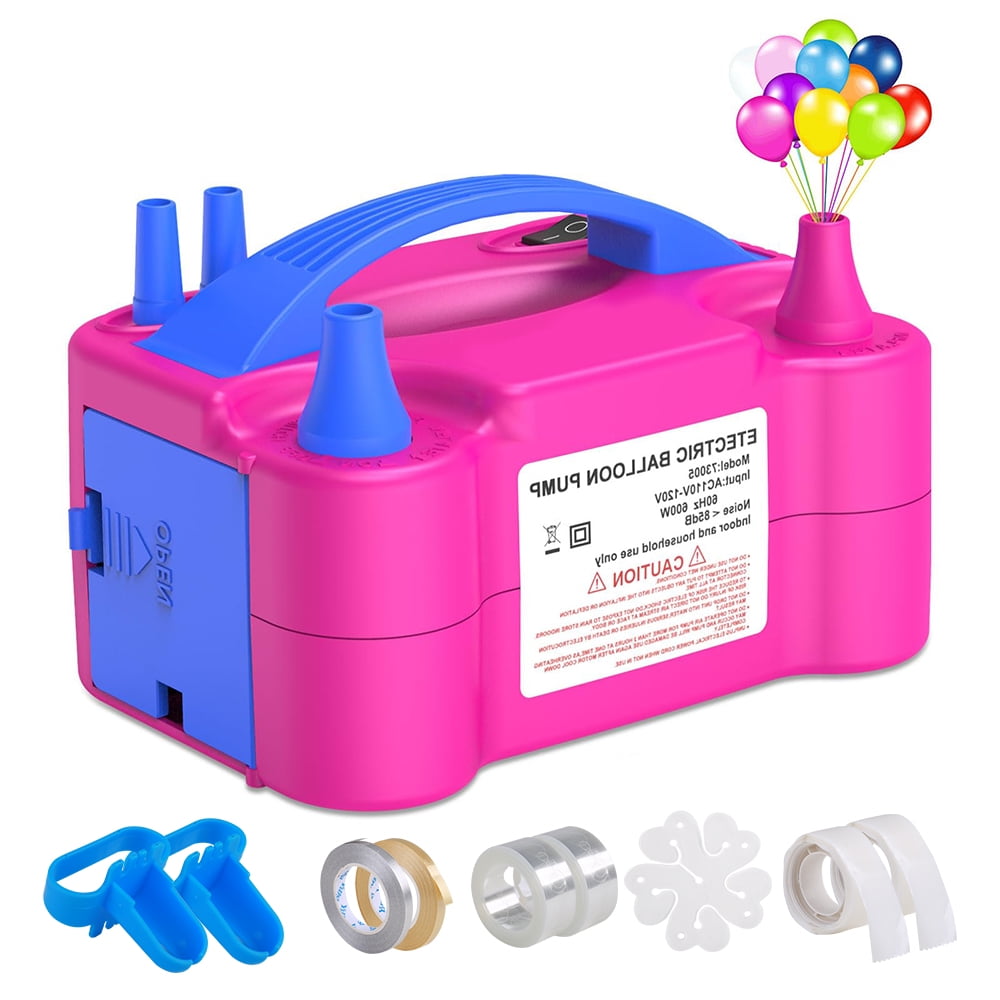Electric Balloon Pump, Dual Nozzle Balloon Inflator Pump, 600W 110V ...