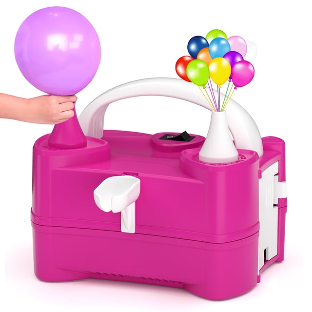 Portable Electric Balloon Pump Machine, Dual Nozzle Inflator, Easy to ...