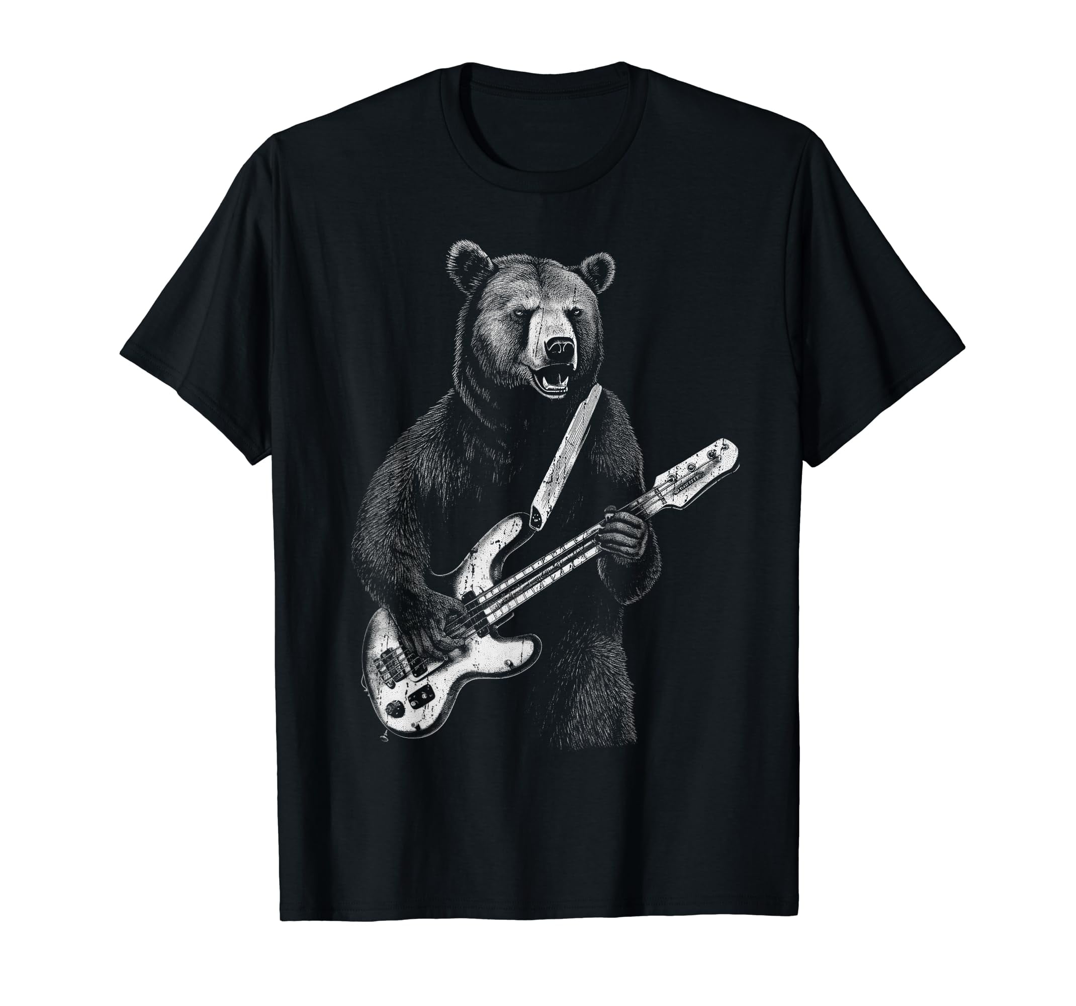 Electric Bass Guitar Bear - Bassist and Music Teacher T-Shirt - Walmart.com
