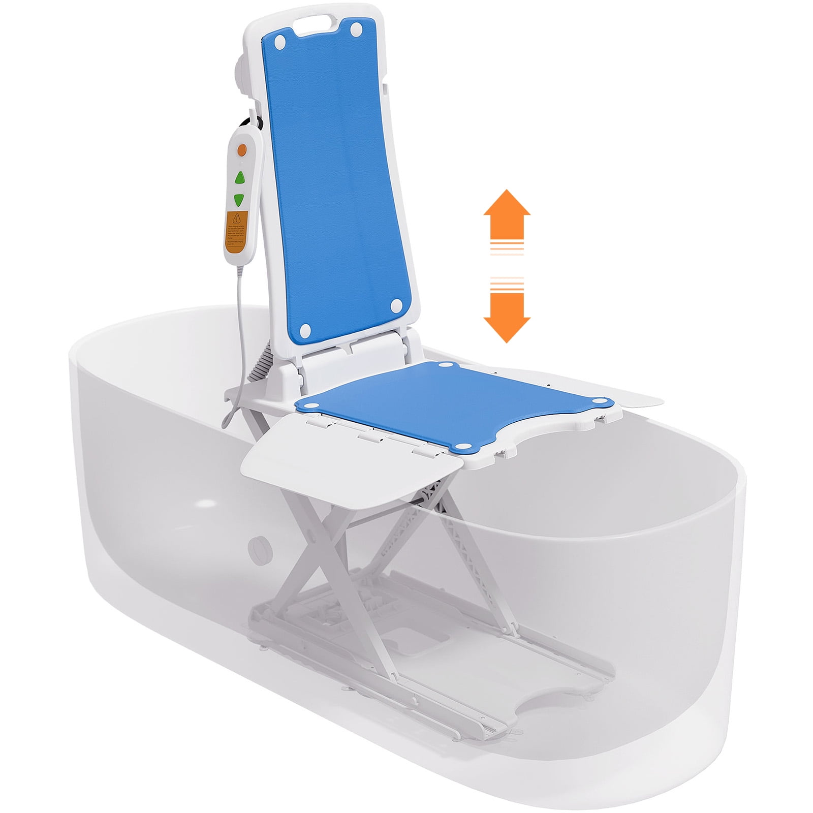Electric Bath Lift Chair, 6 Non-Slip Suction Cups, Detachable Cushion ...