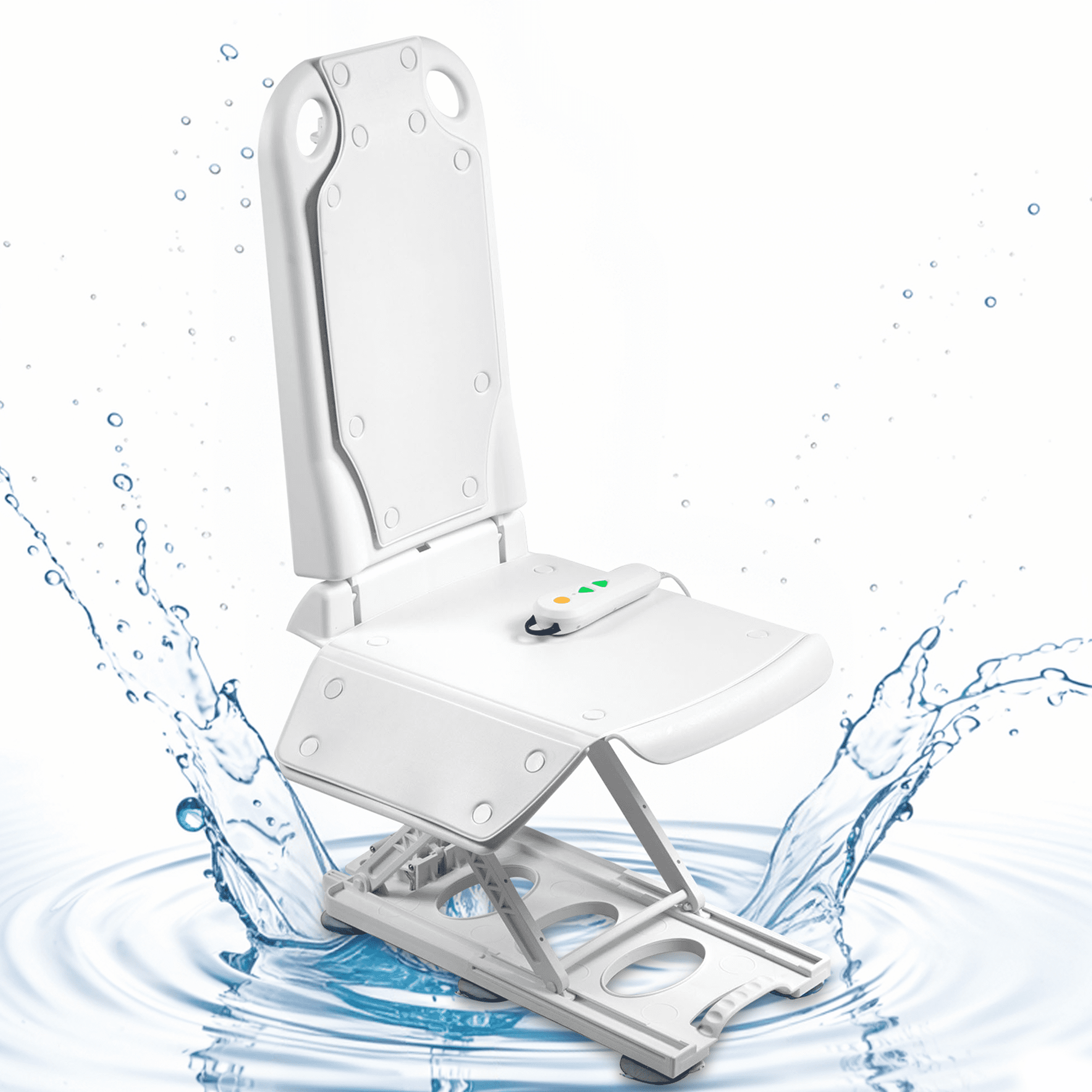 Electric Bath Lift Chair, IP68 Waterproof Floor Lift for Elderly, Get ...