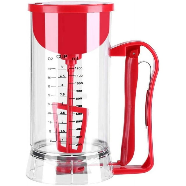 Electric Batter Mixer Dispenser, 1200mL Cordless Powered Mixer ...