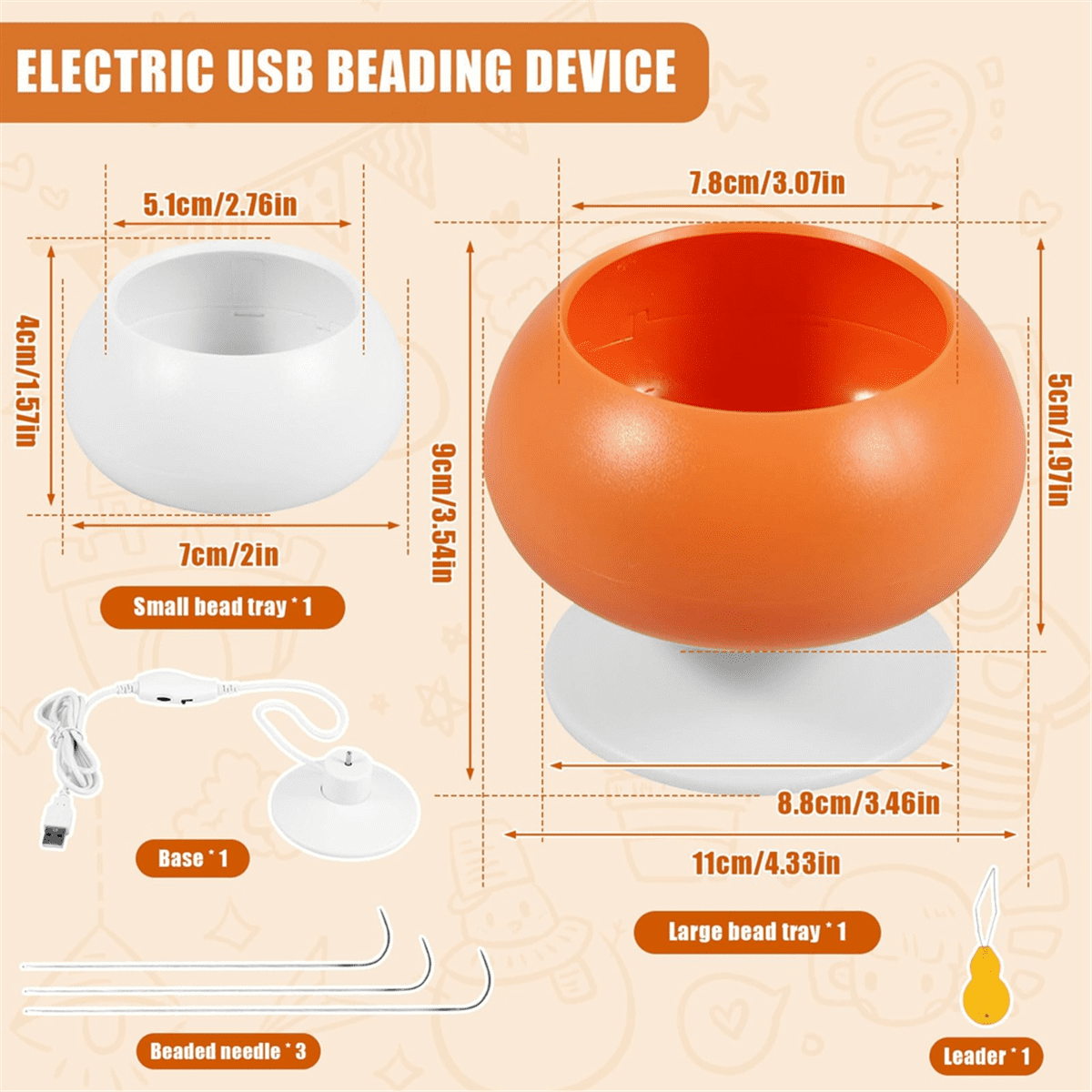 Electric Bead Spinner, Clay Adjustable Speed Beading Bowl Automatic ...