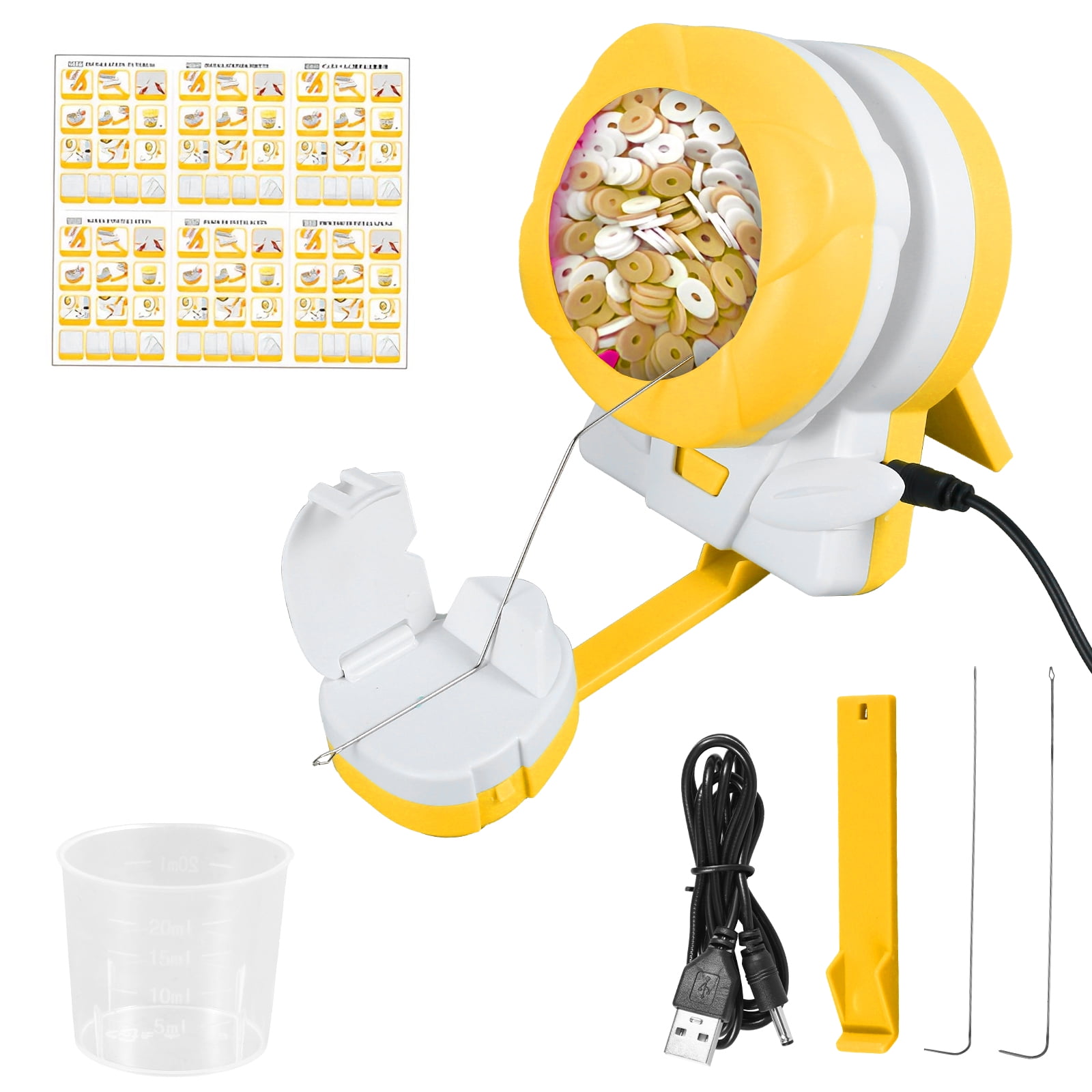 Electric Bead Spinner Clay Bead Spinner Kit USB Powered Spin Bead ...