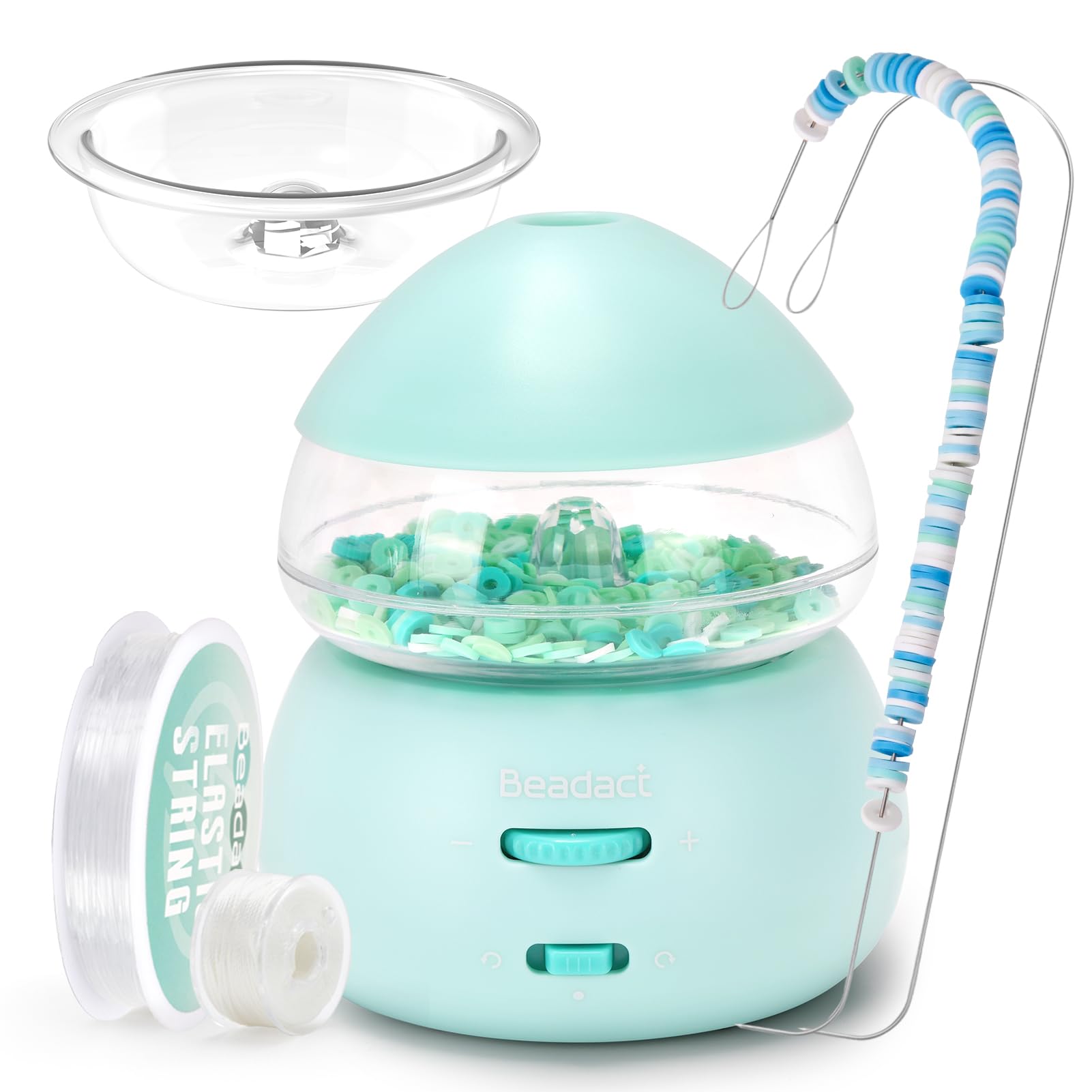 Electric Bead Spinner for Jewelry Making, 2-in-1 Clay Seed Beads ...