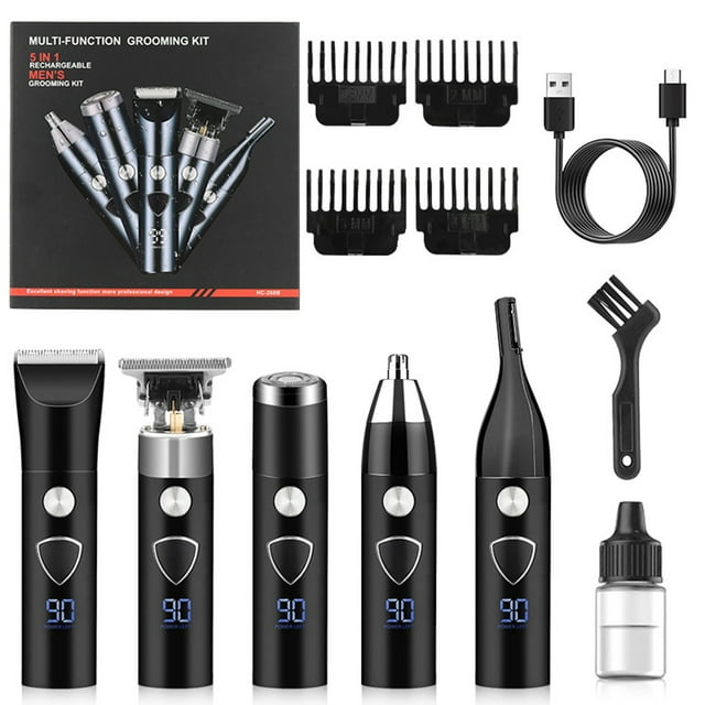 Electric Beard Trimmer and Shaver with 5-in-1,Hair Beard Trimmers ...